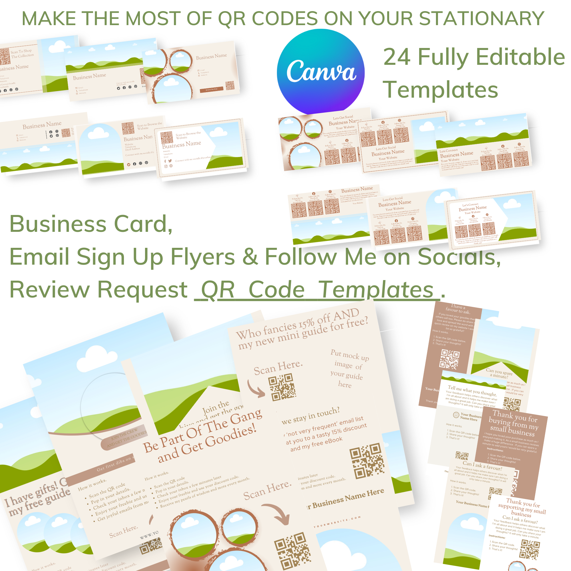 QR Code Business Stationary Templates For Canva – The Soap Coach